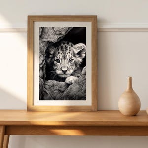 Hidden Lion Cub Digital Art | Ai-generated Design | High-resolution ...
