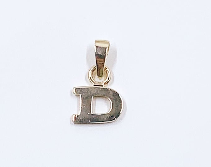 Vintage 14K Gold Letter D Charm 14K Yellow Gold Initial D - Etsy