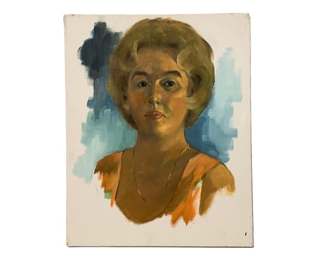 Vintage Portrait Oil Painting of Artist Marilyn Bendell by Diane Keske ...