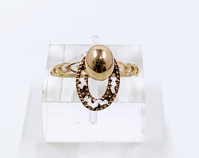 Estate 14k Gold Filigree Spinner Ring | 14K Gold Motion Ring | 14K Gold ...