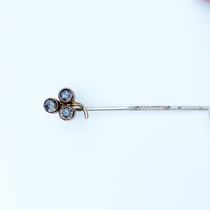 Victorian Clover Rhinestone Stick Pin - Etsy