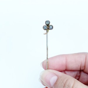 Victorian Clover Rhinestone Stick Pin - Etsy