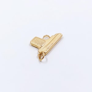 Vintage 18K Hand Gun Charm, Gold Pistol Charm - Etsy