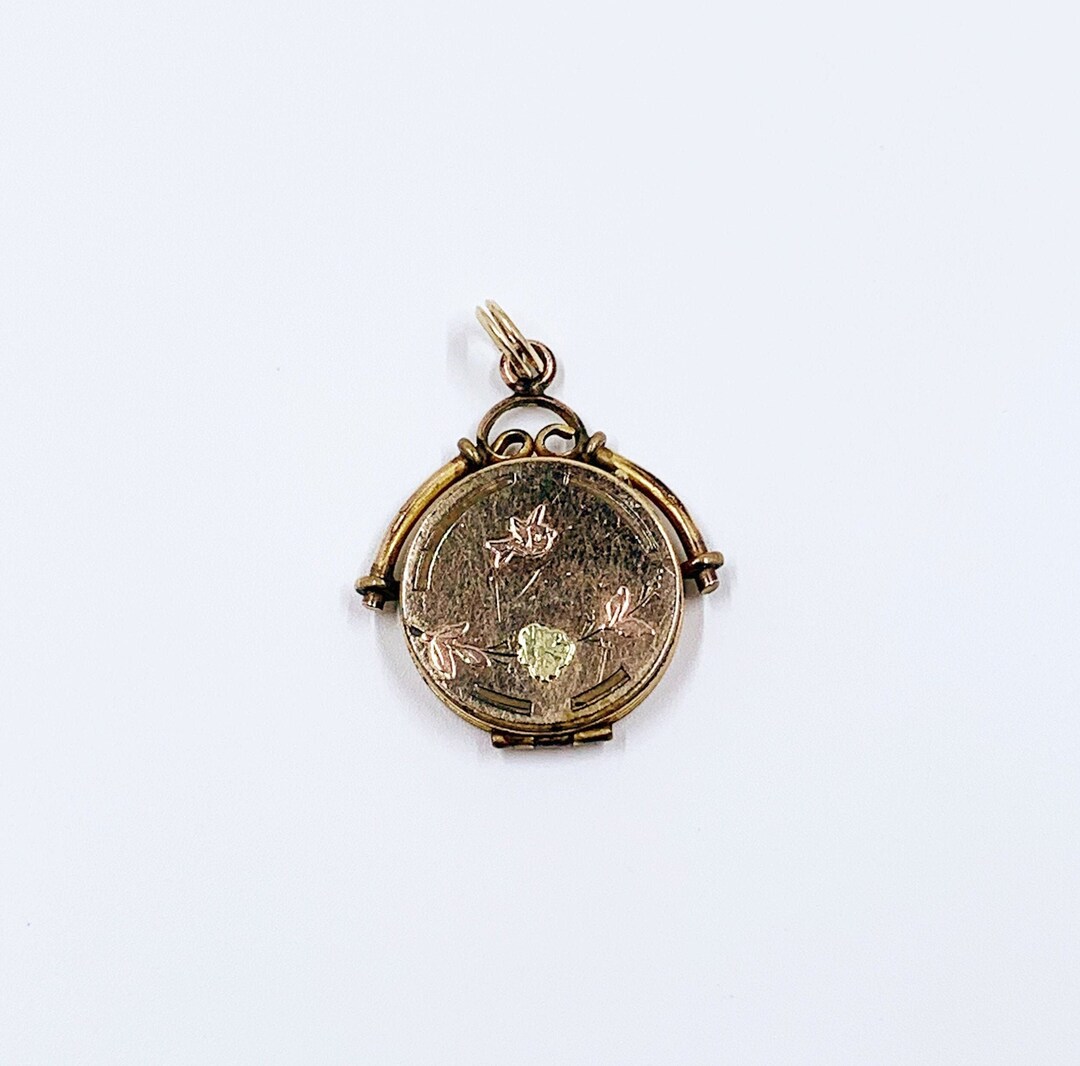 Victorian Aesthetic Bird and Flower Locket | Victorian Gold-filled ...