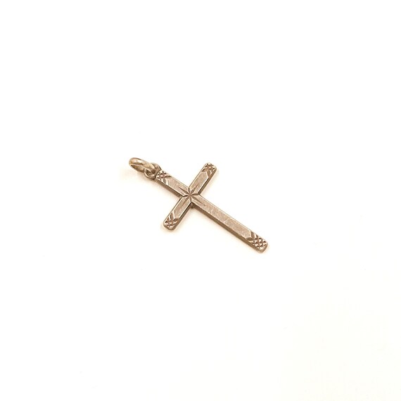 Vintage Engraved Silver Cross Pendant | Vintage Sterl… - Gem