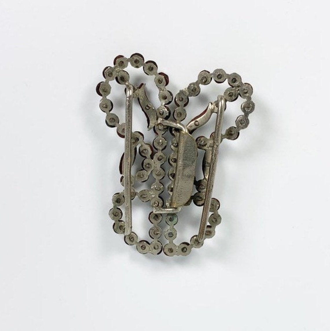 Antique Victorian Cut Steel Butterfly Belt Buckle: Riveted Sash Buckle ...
