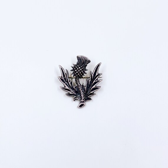 Scottish thistle brooch sterling - Gem