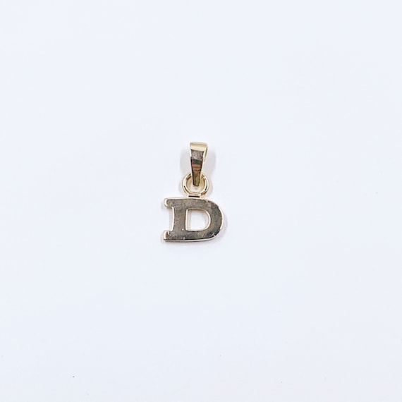 Vintage 14K Gold Letter D Charm 14K Yellow Gold Initial D | Etsy
