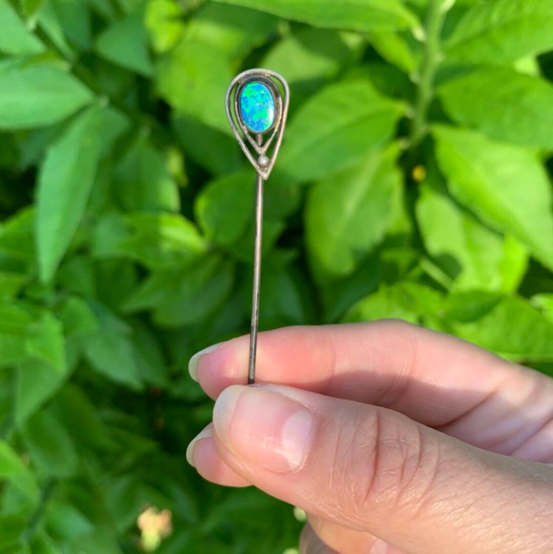 Vintage Opal Stick Pin Opal Doublet October Birthstone - Etsy