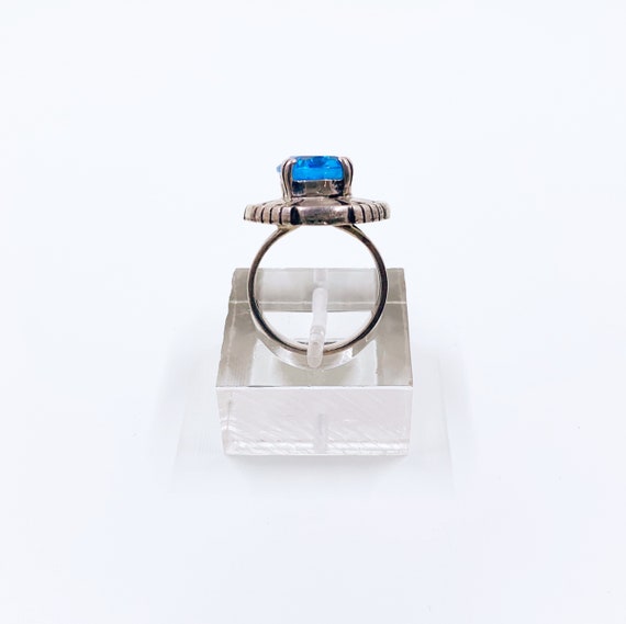 Vintage Sterling Silver Shadow Box Ring | Sterling Bl… - Gem