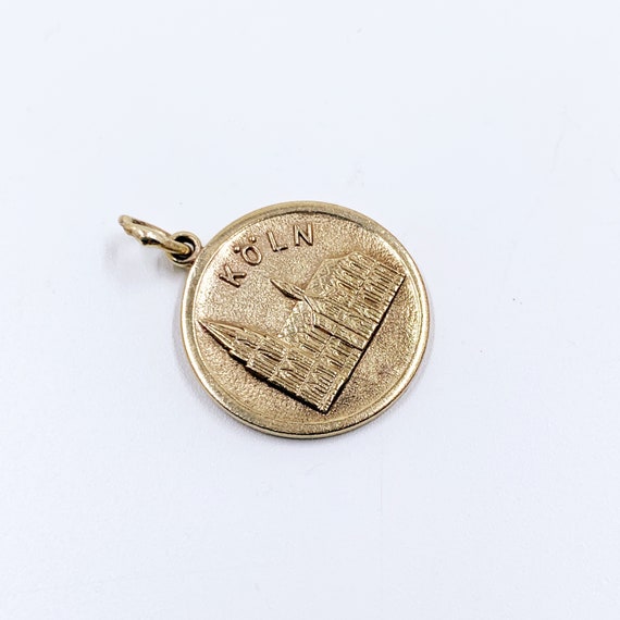 Vintage 8K Koln Kölner Dom Charm, 8K Gold Cologne Cat… - Gem