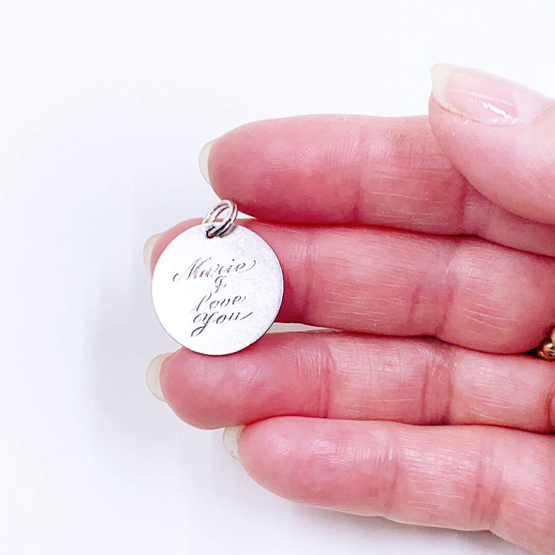 Vintage 1943 Engraved Love Token Charm, "marie I Love You" Charm - Etsy