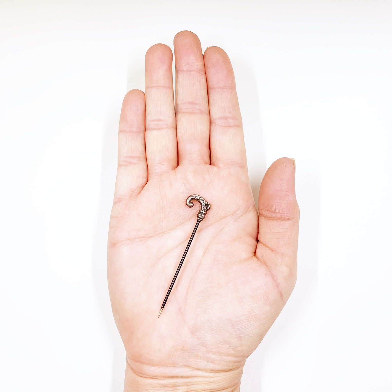 Antique Walking Cane Stick Pin Sterling Silver Cane Tie Pin - Etsy