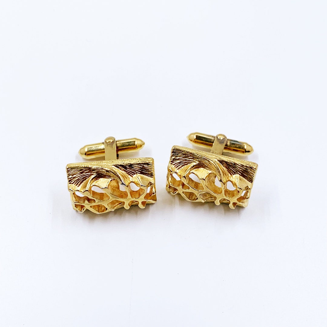 Vintage Dolan Bullock Vermeil Cufflinks: Modernist DB Sterling Silver ...