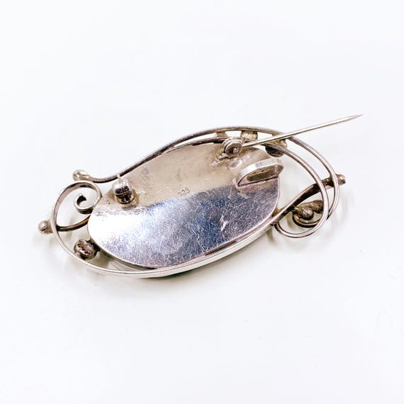 Silver Modernist Roman Glass Wire Brooch and Pendant - Gem