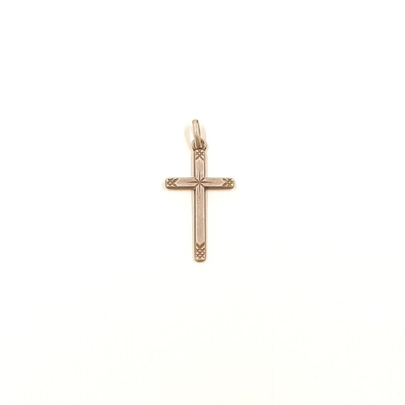 Vintage Engraved Silver Cross Pendant | Vintage Sterl… - Gem