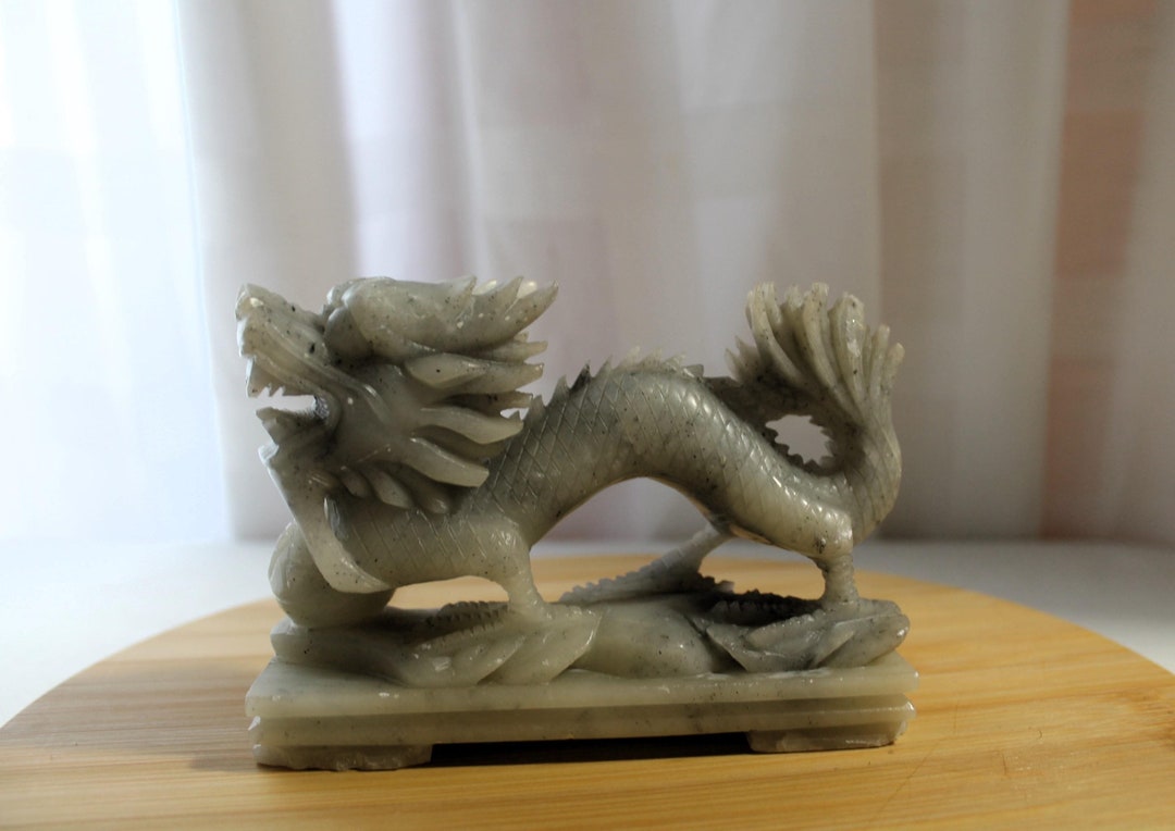 Hand Carved Soapstone Chinese Dragon AS IS - Etsy