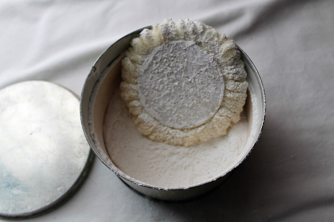 Vintage AVON Dusting Powder Tin 1936 Half Full With Puff - Etsy