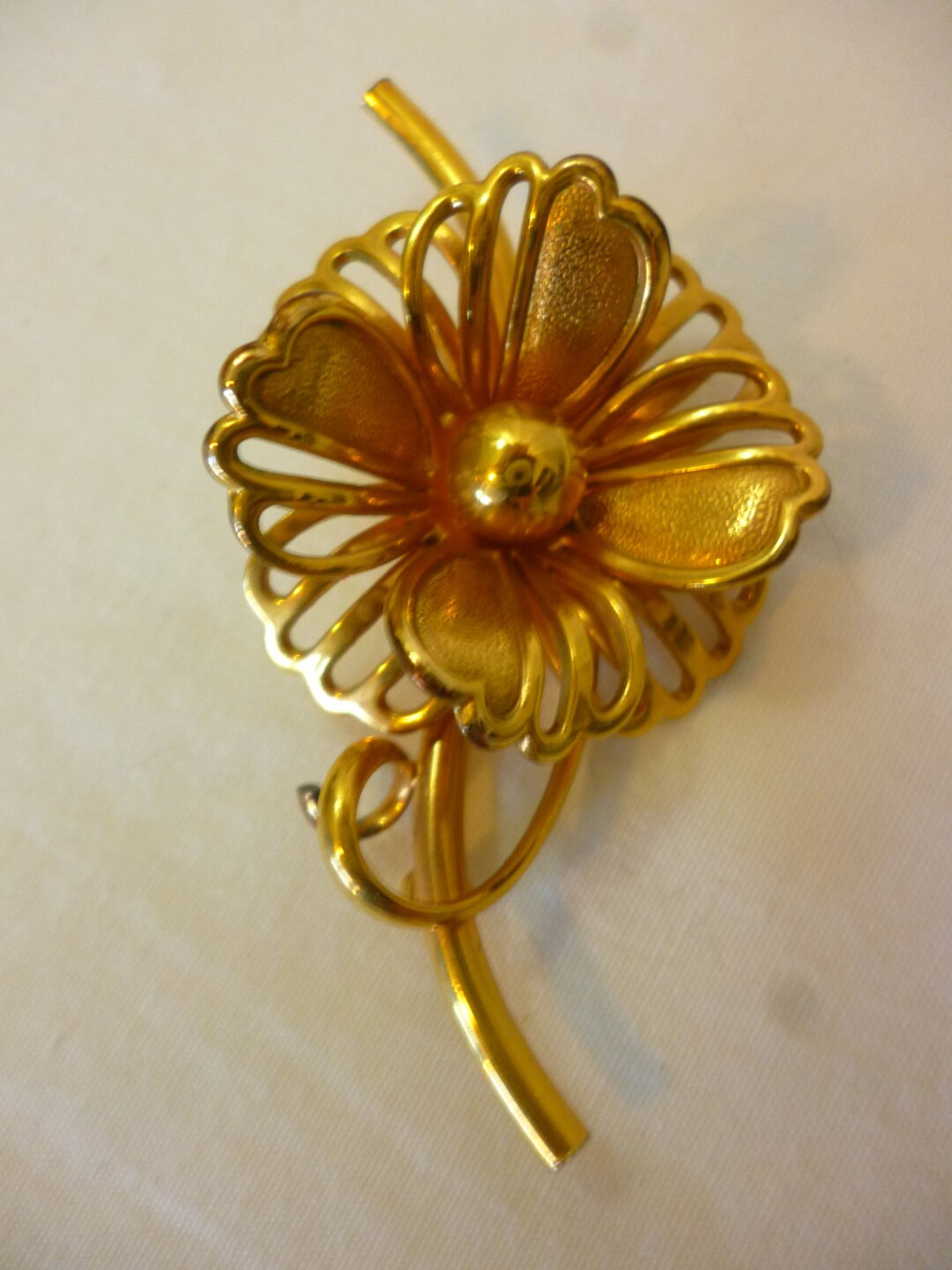 Vintage FORSTNER Flower Brooch 12K GF - Etsy