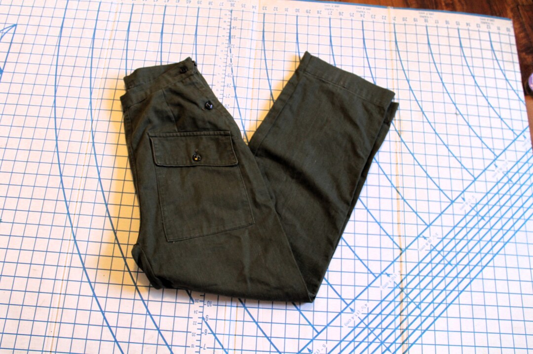 WWII Era WAC Women's Army Corps Fatigues, Small, 24-26 Waist, Side ...