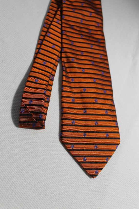 Vintage Søren Skifter Designer Silk Necktie, Orange, … - Gem