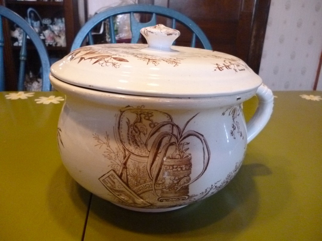 SALE Victorian Chamber Pot, Thunder Pot, Jardiniere, G.W. Turner & Sons ...