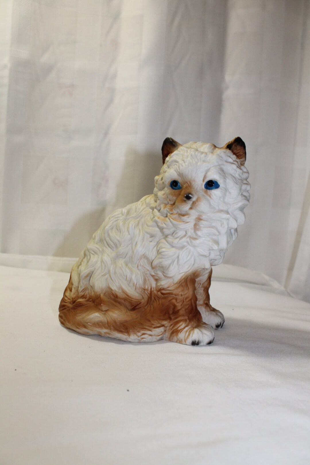 Large Vintage Porcelain Himalayan Cat Figurine - Etsy