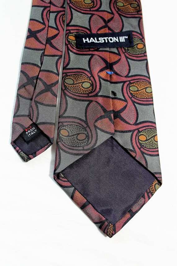 Vintage HALSTON III 3.75 X 58 Inch Mod Silk Necktie - Gem