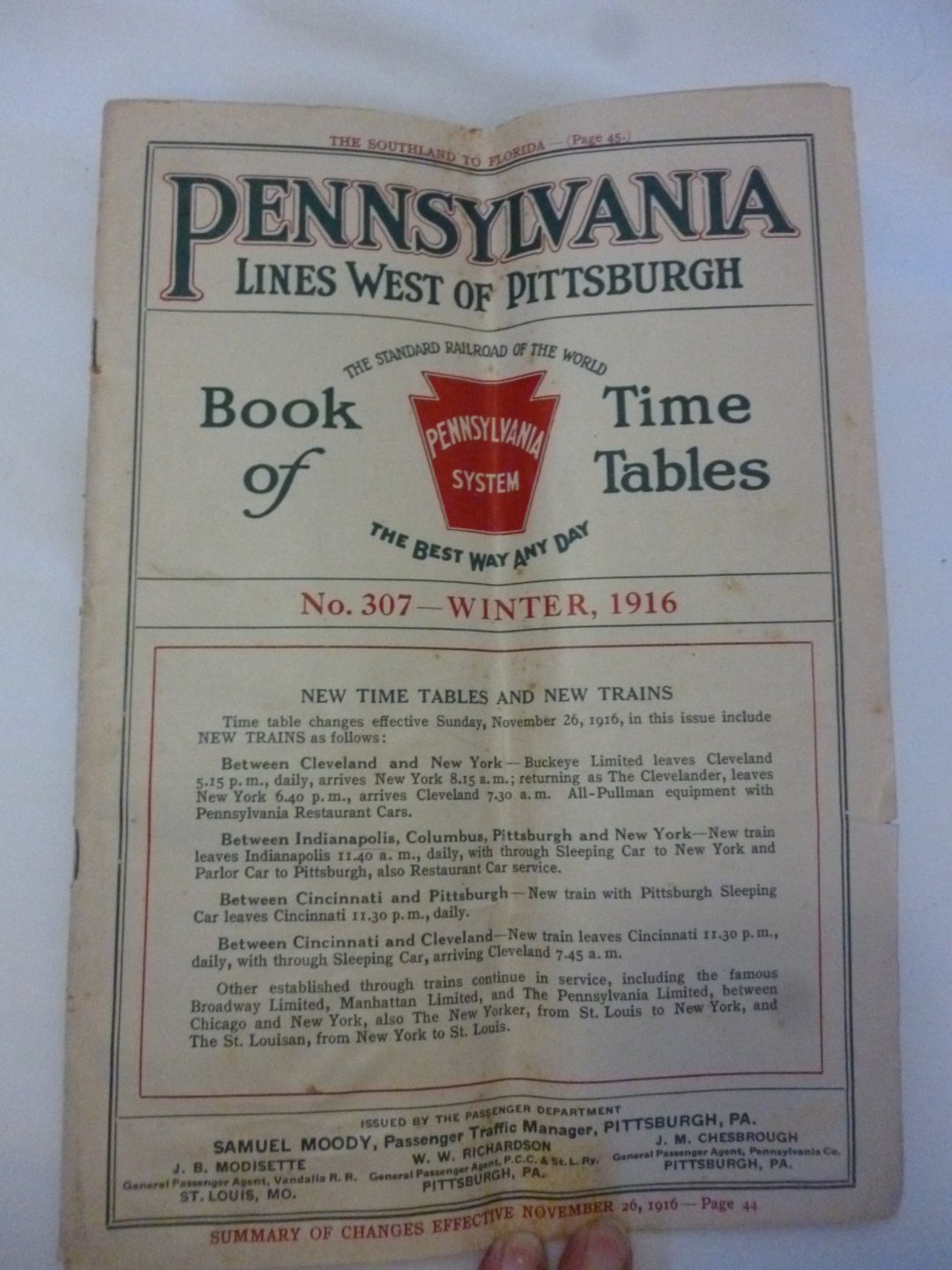 CLEARANCE 1916 Time Tables, Pennsylvania System Railroad - Etsy