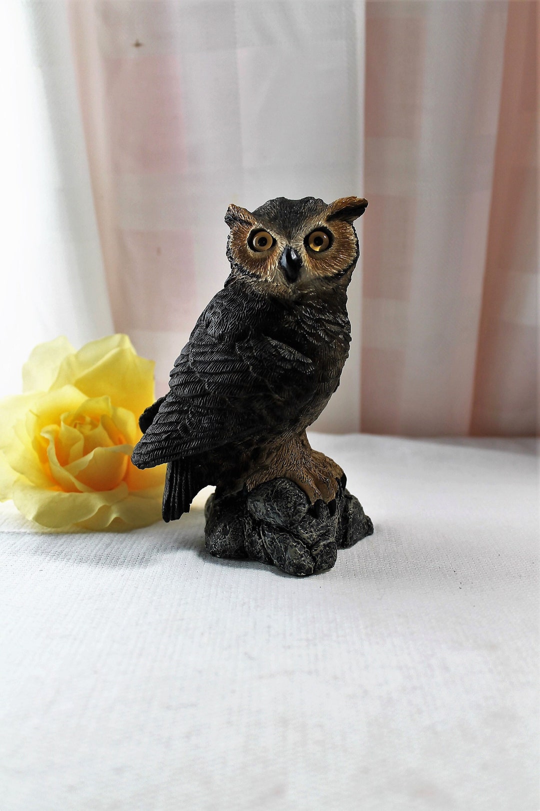 Great Horned Owl Figurine by Living Stone Inc. - Etsy