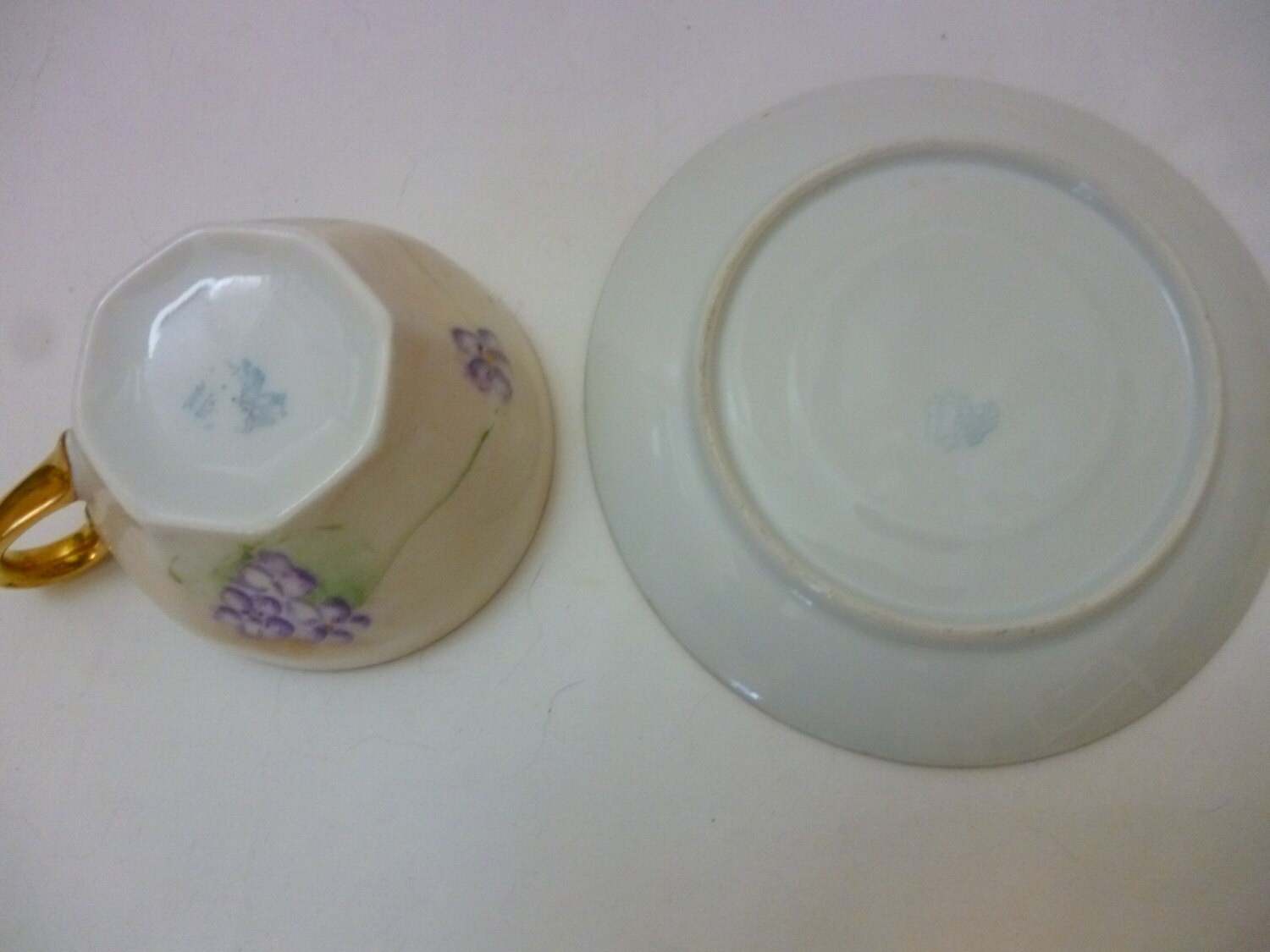 SALE Vintage Porcelain Cup & Saucer Peerless Germany Violets | Etsy