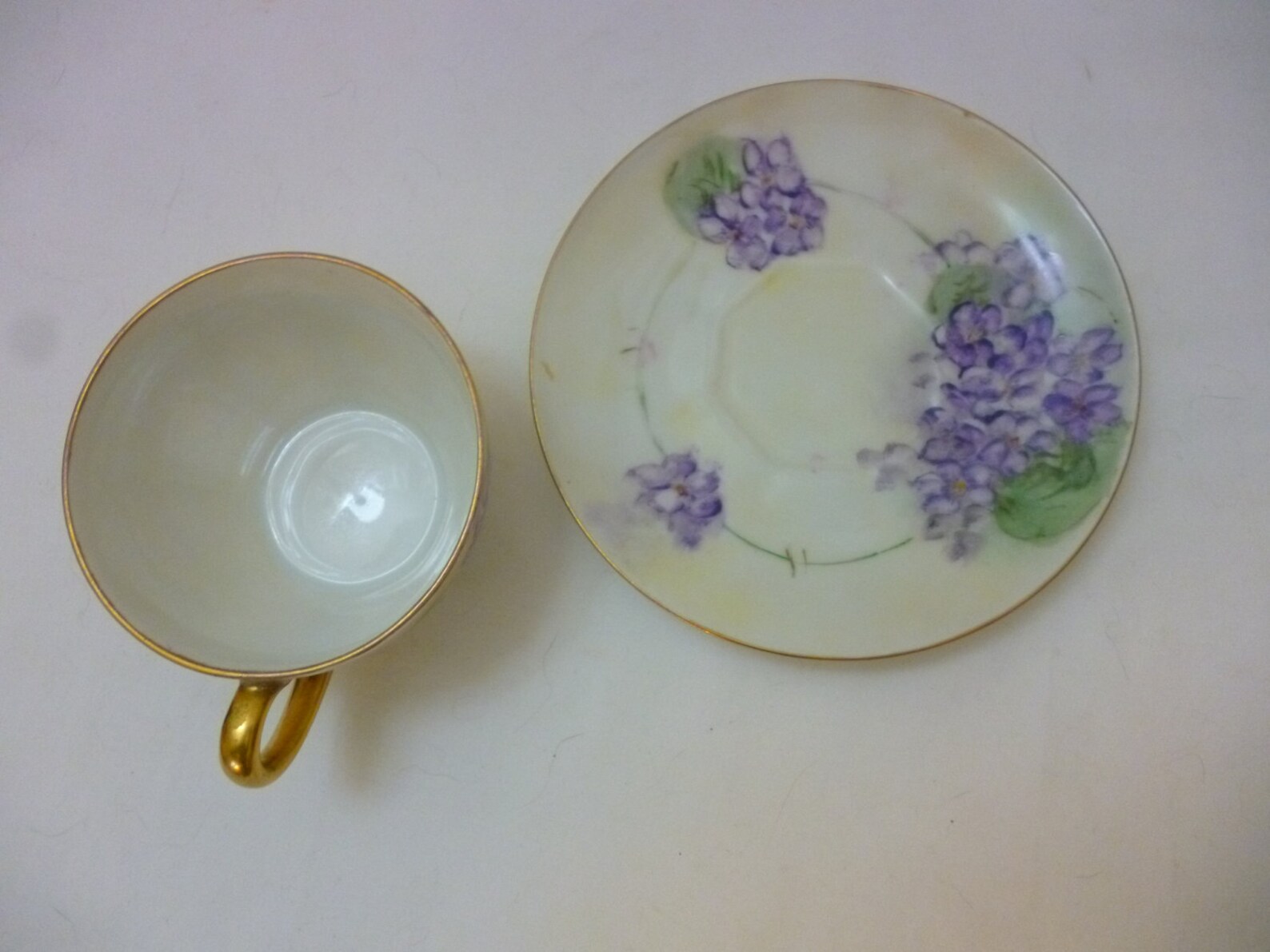 SALE Vintage Porcelain Cup & Saucer Peerless Germany Violets - Etsy