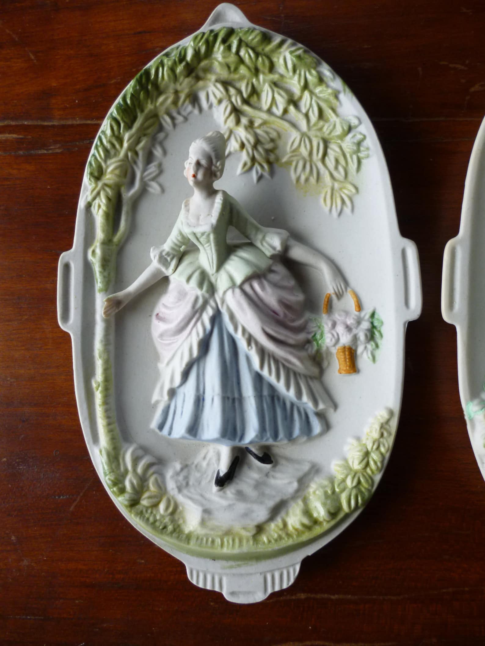 SALE Pair of CHASE Hand Painted Porcelain Plaques, Occupied Japan - Etsy