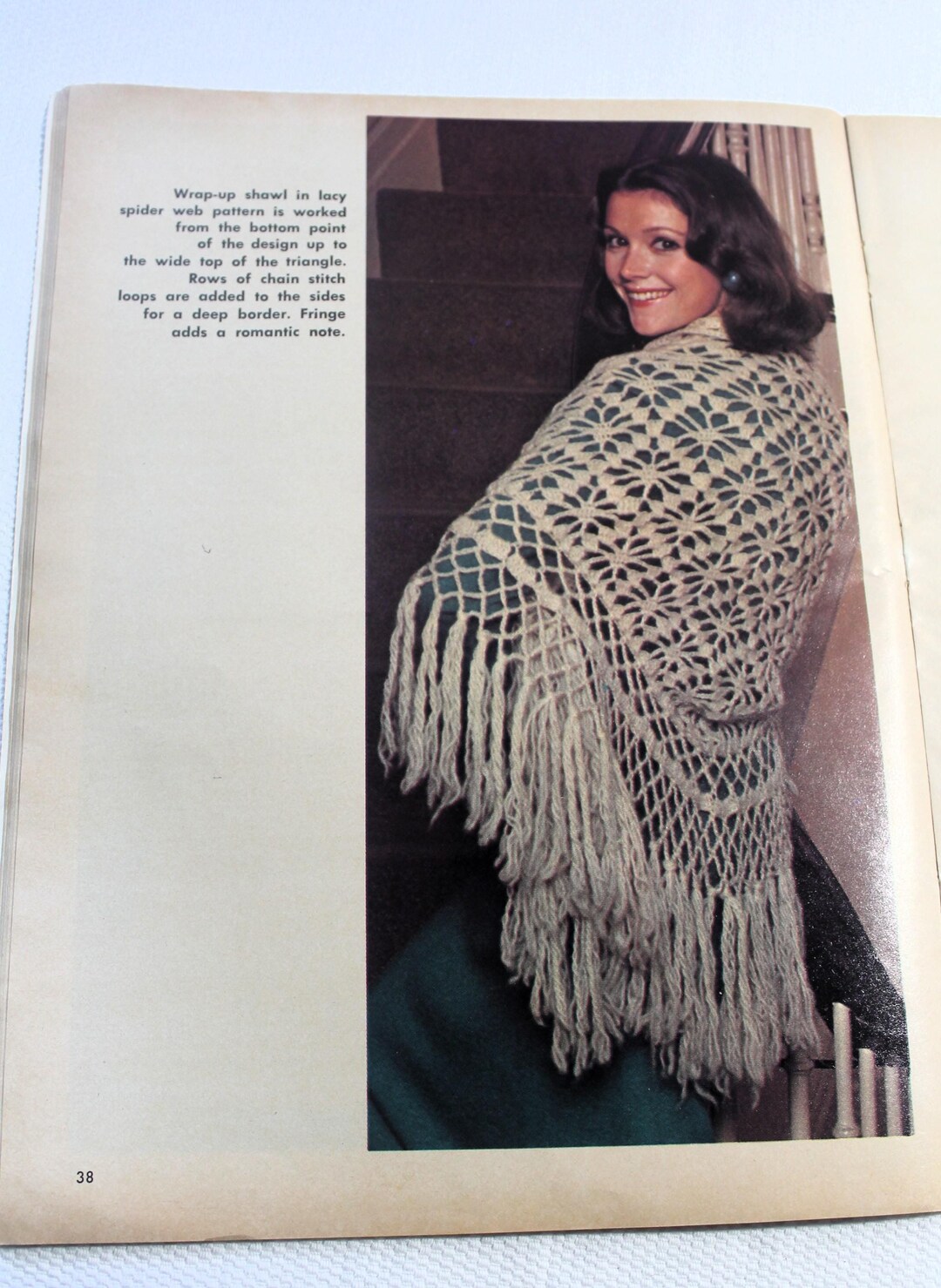 DIGITAL DOWNLOAD - Mccall's Crocheted Spider Web Shawl Pattern, 1970s ...