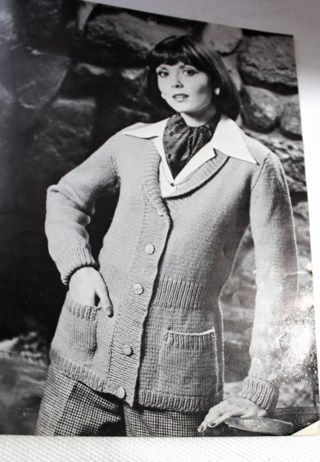 DIGITAL DOWNLOAD - Bates Shawl Collar Cardigan Sweater With Pockets ...
