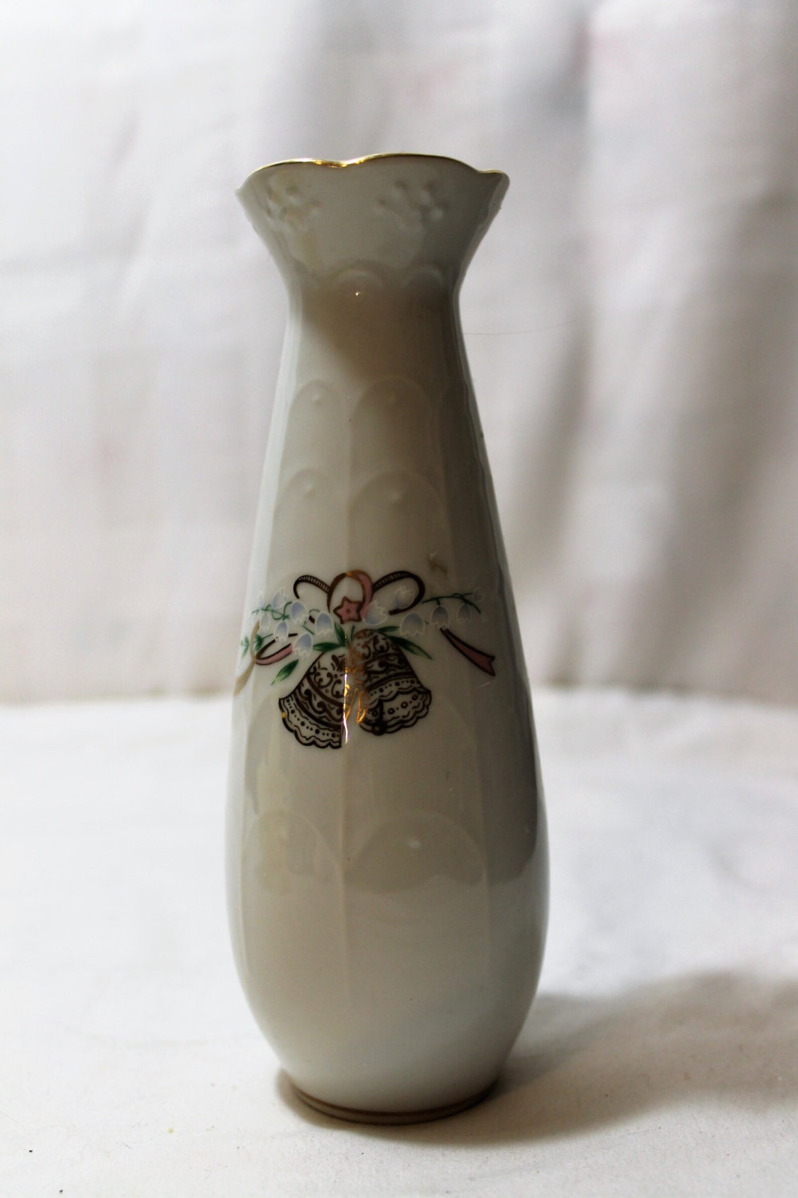 Vintage LEFTON China Bud Vase, 50th Anniversary, Gold, 1984, No. 04057 ...
