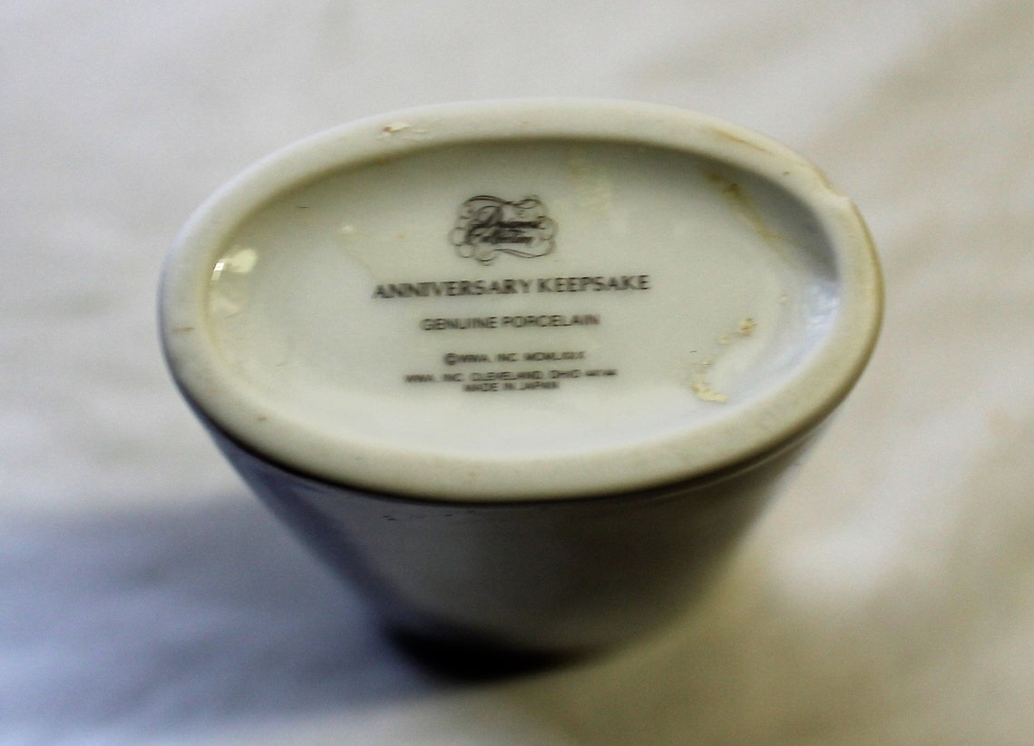 Vintage WWA Porcelain Bud Vase 25th Anniversary Silver | Etsy