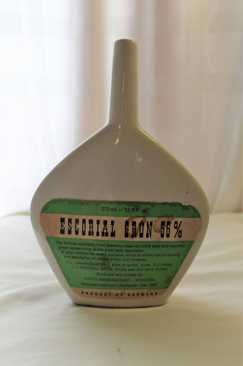 Vintage Escorial Grun Munchen Germany Porcelain Liquor Bottle, Nice Bar ...