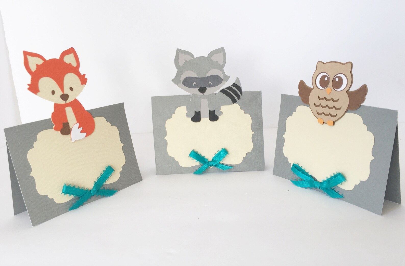 Woodland Animals Place Cards, Woodland Baby Shower Decorations ...