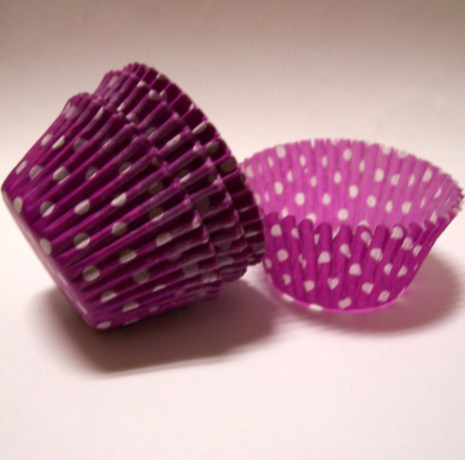 100 Purple Polka Dot Cupcake Liners - Etsy