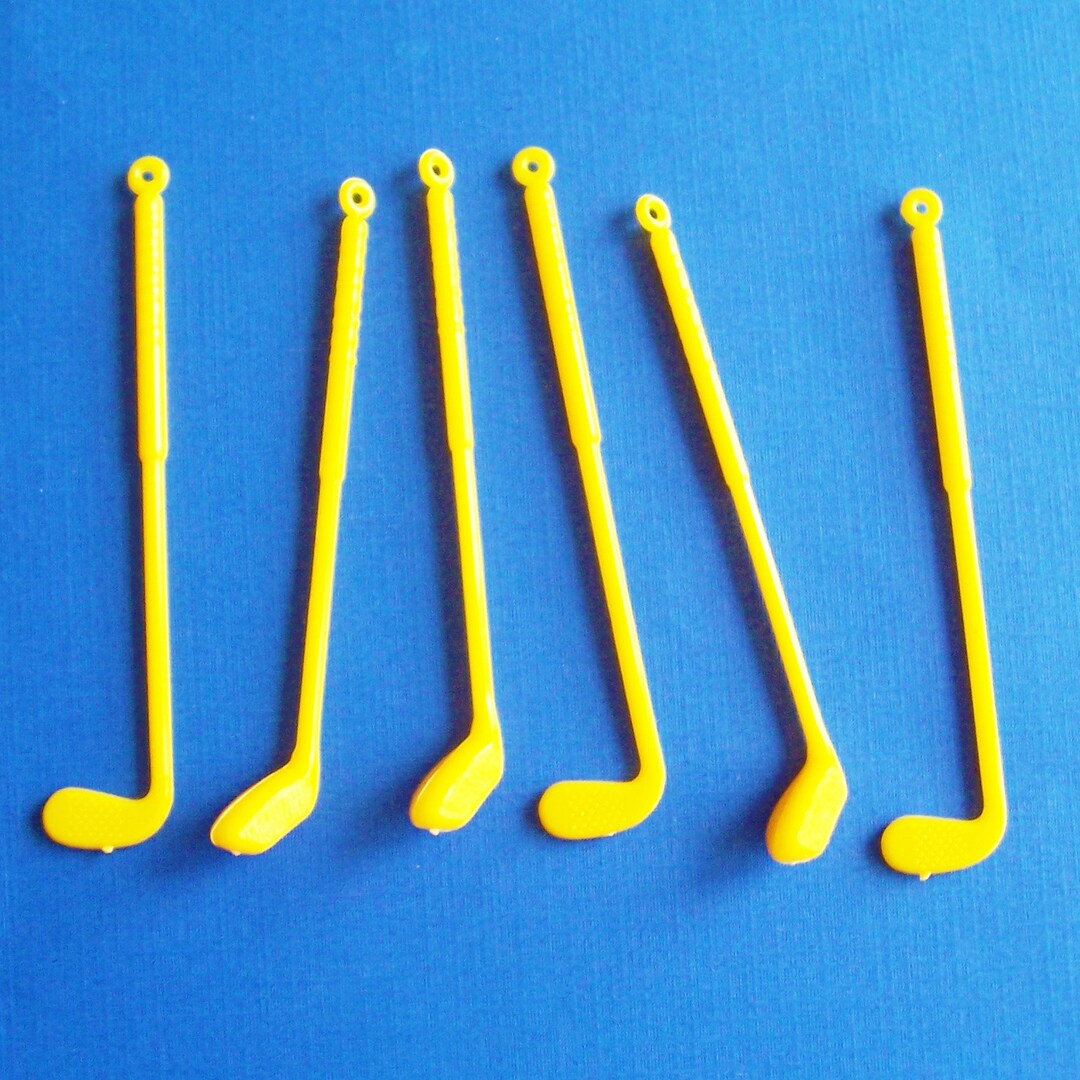 6 Mini Golf Clubs Gumball Charms Choose Yellow or Whiteyellow - Etsy