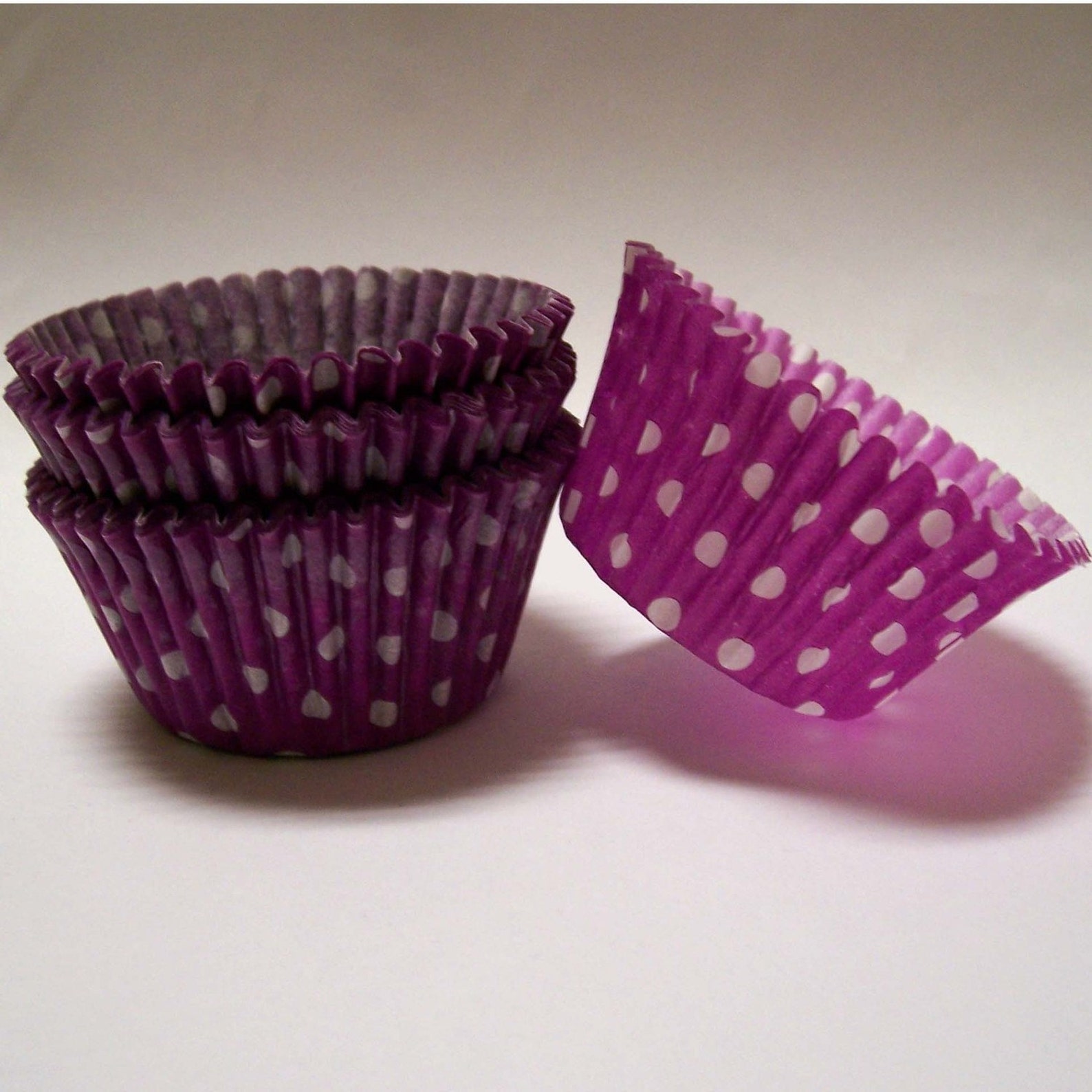 100 Purple Polka Dot Cupcake Liners - Etsy