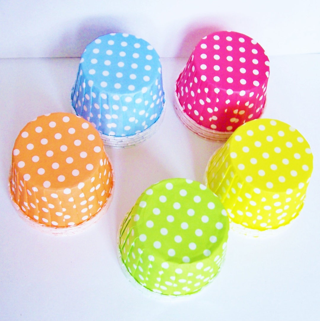 25 Polka Dots Candy Cups Assortment No Pink, Replaced With Red - Etsy