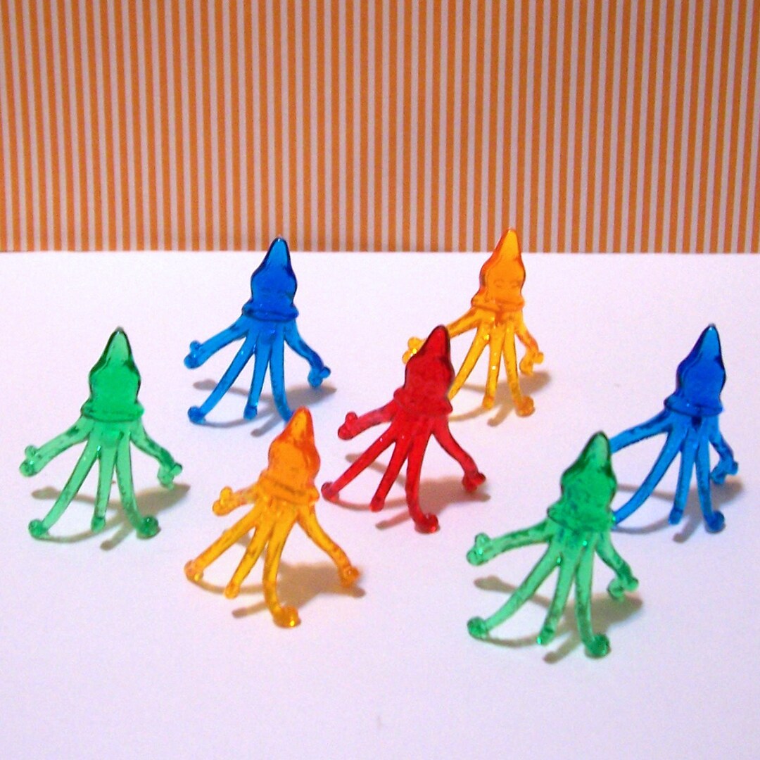 12 Colorful Plastic Octopus Charms - Etsy