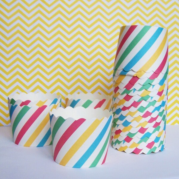 Striped Baking Cups - Etsy