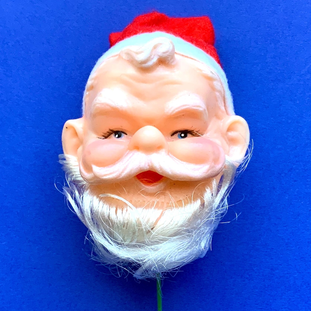 Vintage Santa Claus Face Doll Head With Beard 2" High, 2 1/4” High - Etsy