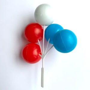 Red White and Blue Balloon Cluster Cake Pick Approximately 4 High - Etsy