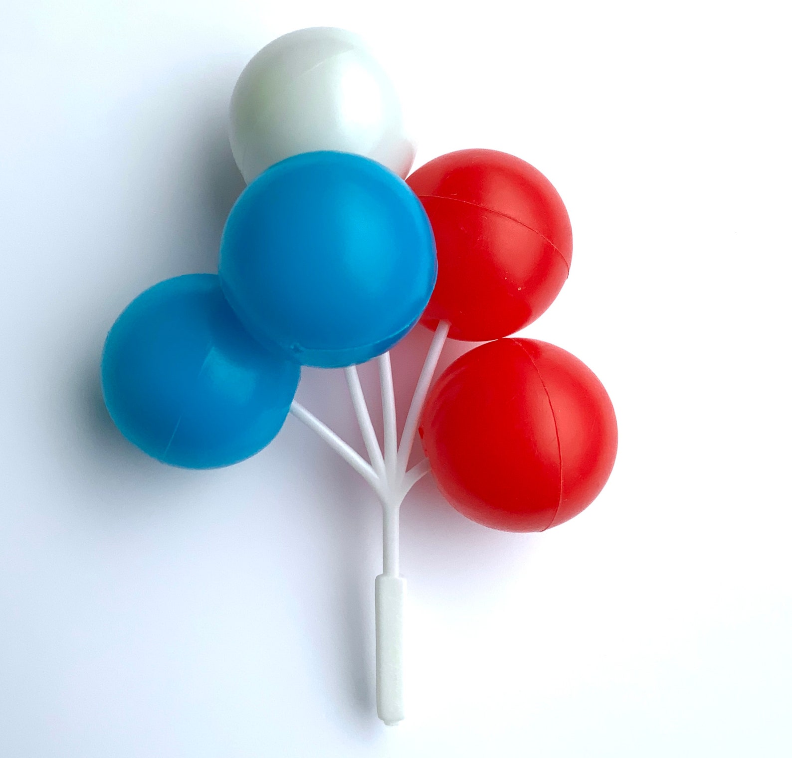Red White and Blue Balloon Cluster Cake Pick Approximately 4 High - Etsy