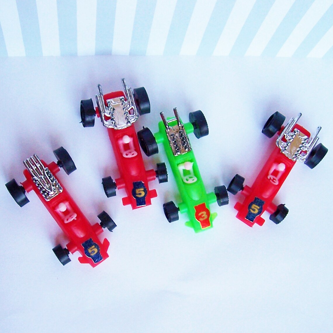 4 Small Plastic Toy Race Cars Vintage 2 3/4 Long | Etsy