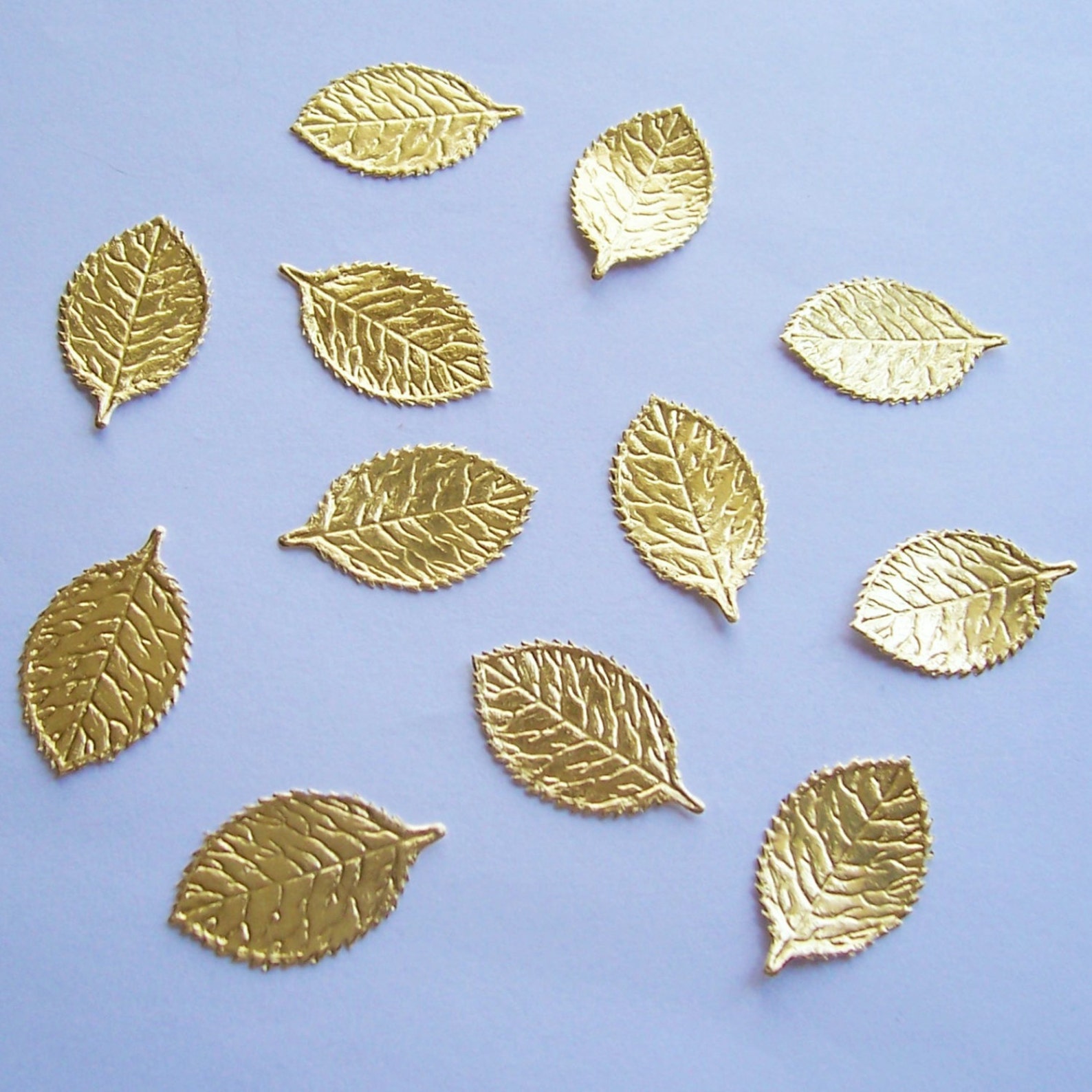 20 Gold Foil Paper Leave Cupcake Toppers 1 2/8 Inches Long | Etsy